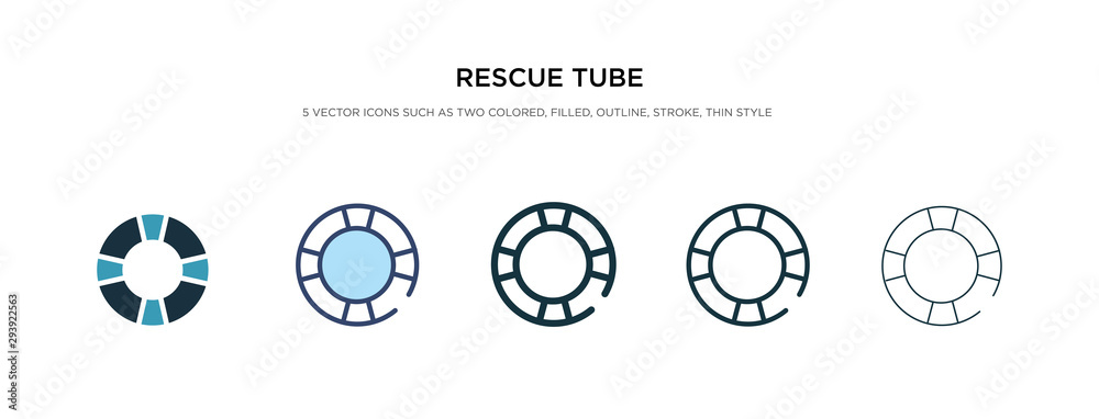 rescue tube icon in different style vector illustration. two colored ...