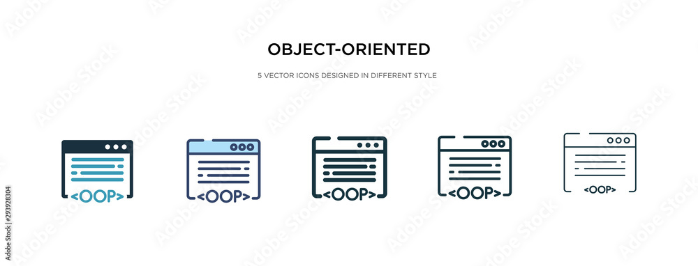 object-oriented programming icon in different style vector illustration ... object-oriented programming icon in different style vector illustration ...