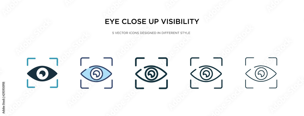 eye close up visibility button icon in different style vector ... eye close up visibility button icon in different style vector ...