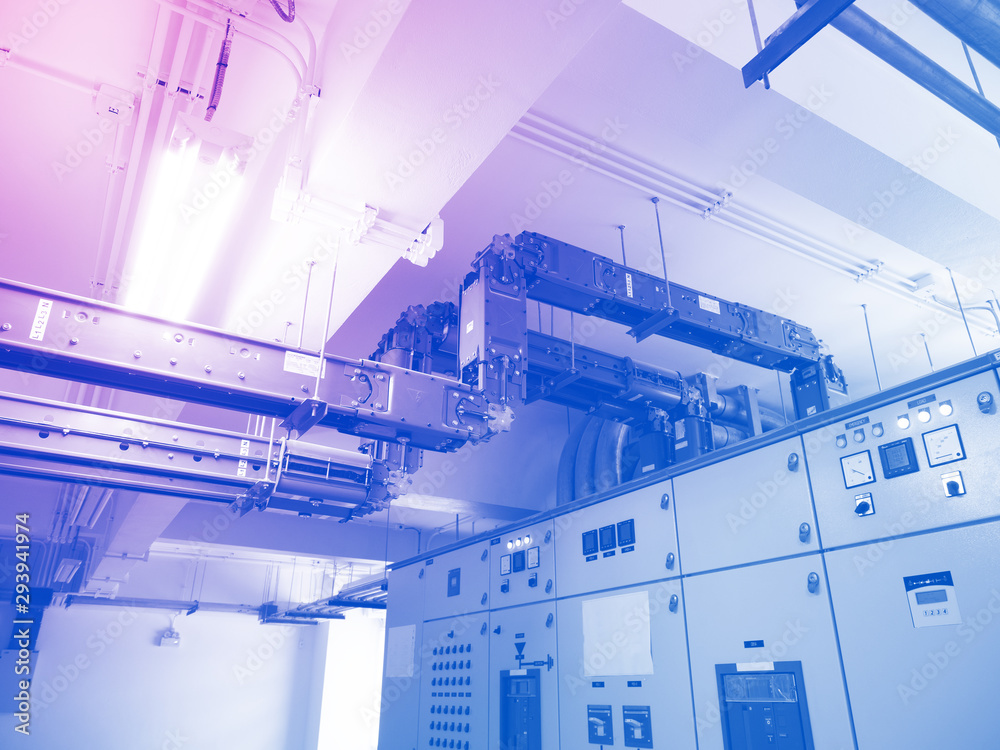 busbar trunking system, the electrical power component Stock Photo ...