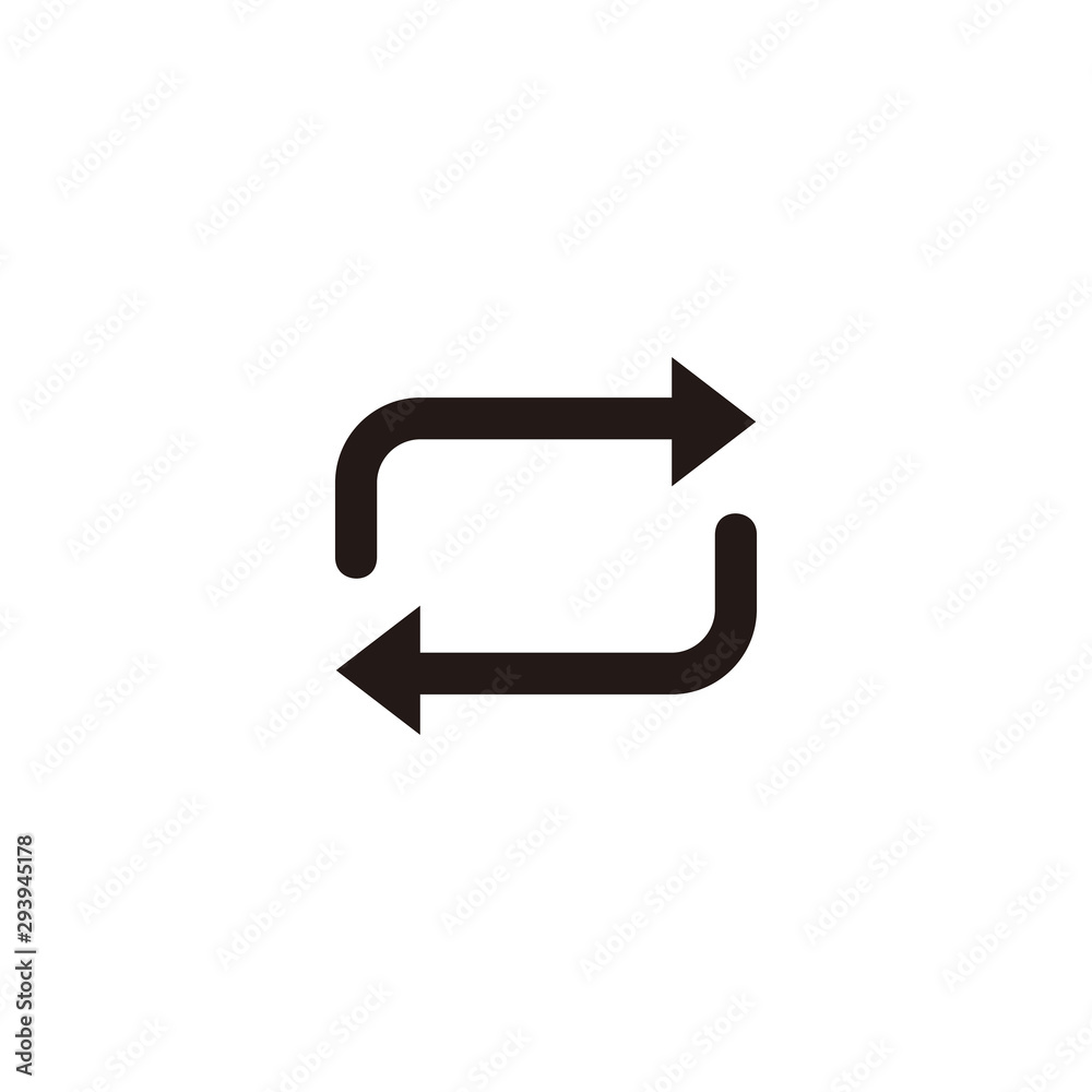 Reverse arrow icon symbol vector Stock Vector | Adobe Stock