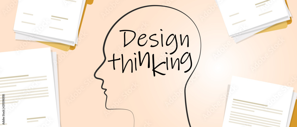 Design thinking concept of solving problem through designer approach ...