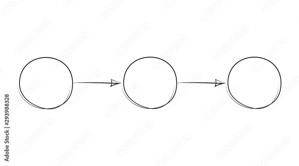 freehand infographic plan drawing schedule, white background Stock ...