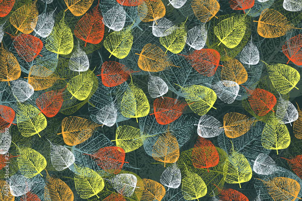 bodhi leaf background with beautiful colour combinations Stock Photo ...