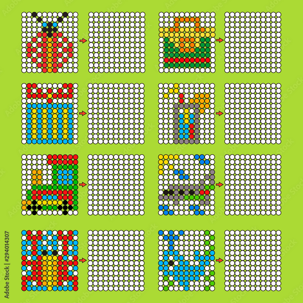 Education logic game for preschool kids. Copy the Picture. Drawing ...