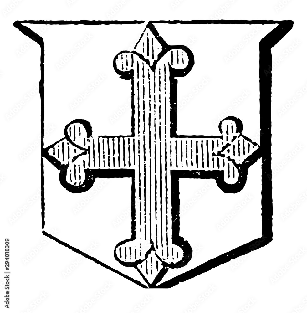 Cross Flory are more used as a charge in a coat of arms, vintage ...
