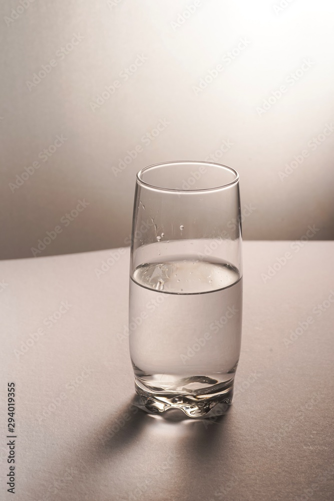 Glass half empty or glass half full. Psychology or motivational concept ...