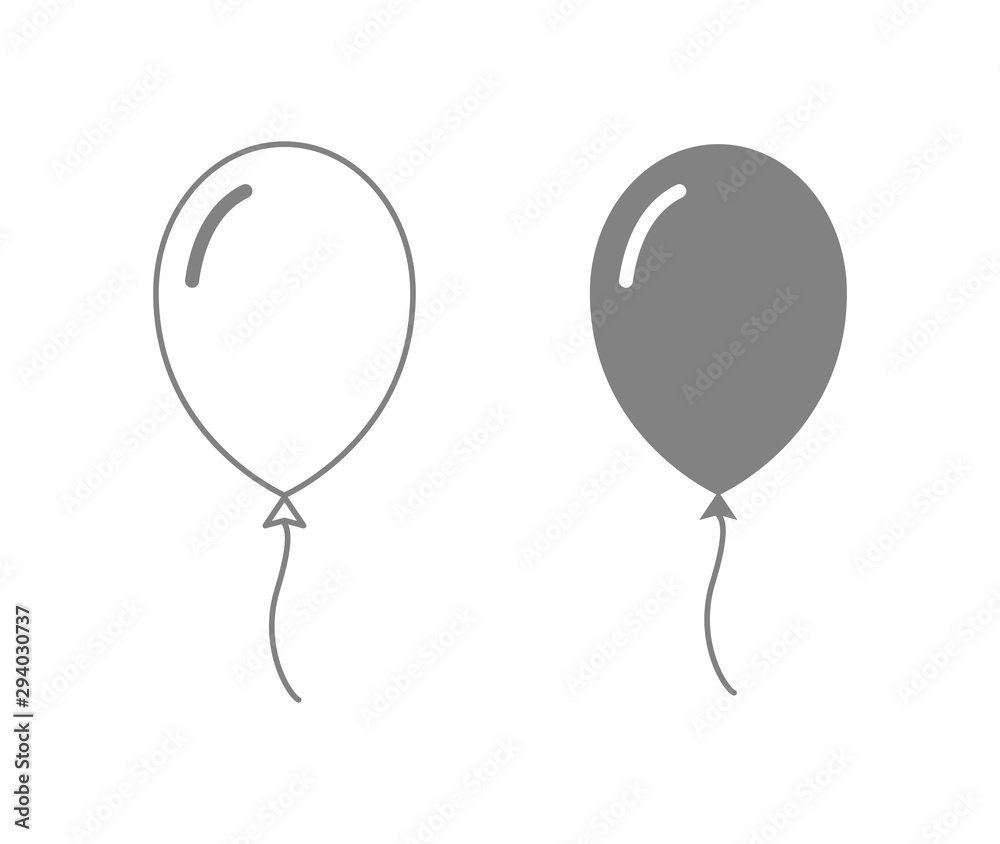 balloon outline icon Stock Vector | Adobe Stock
