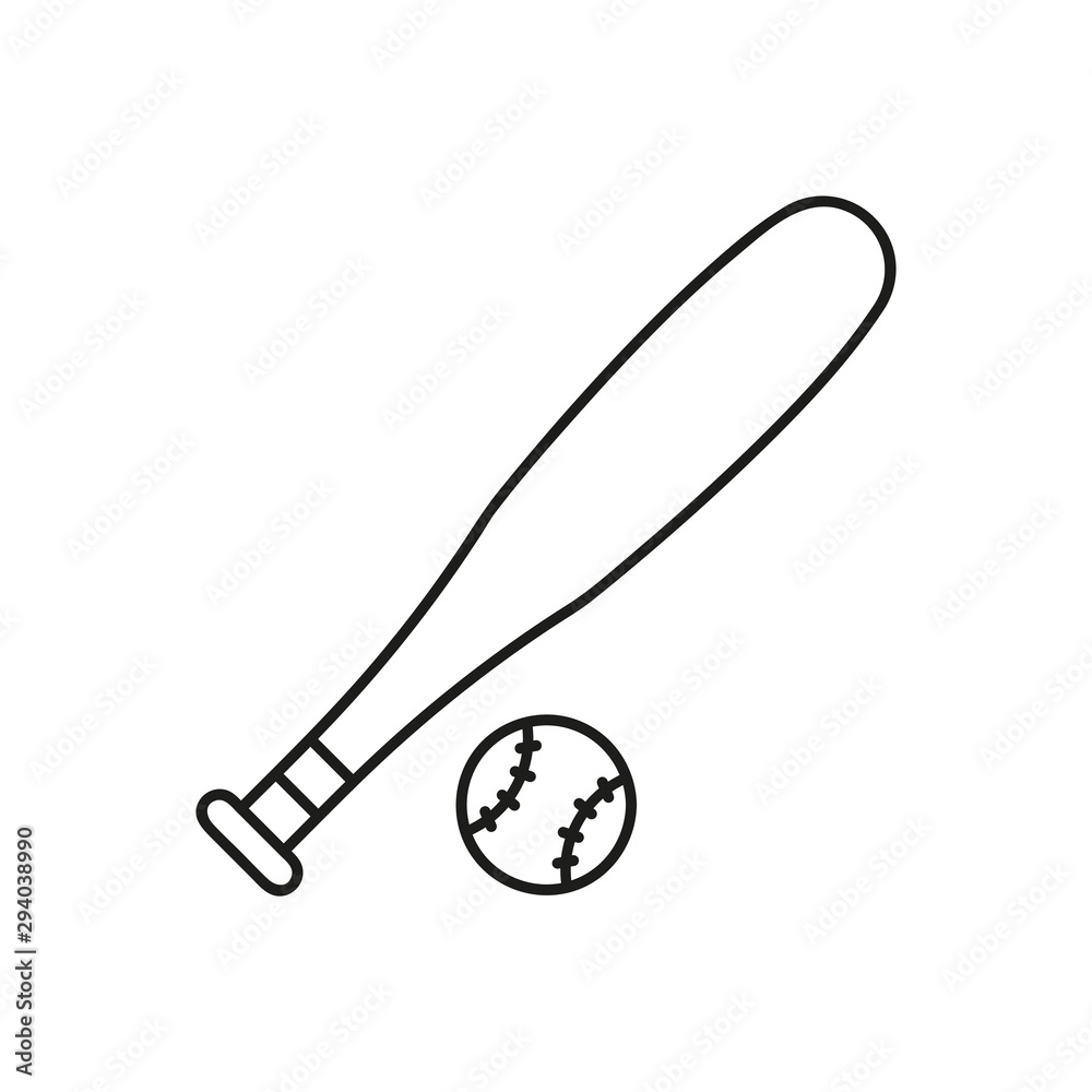 Baseball Bat Outline