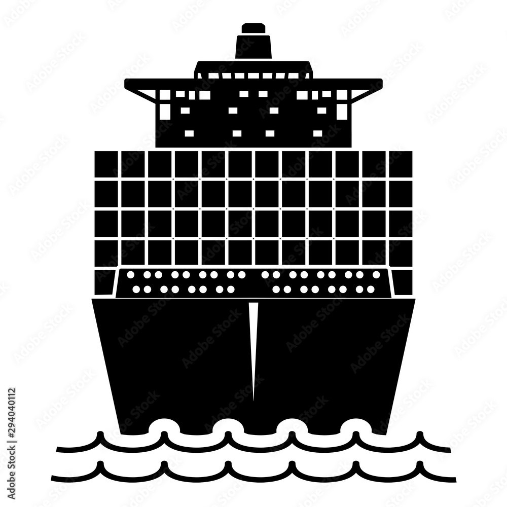 gz518 GrafikZeichnung - german - Frachtschiff mit Containern ...