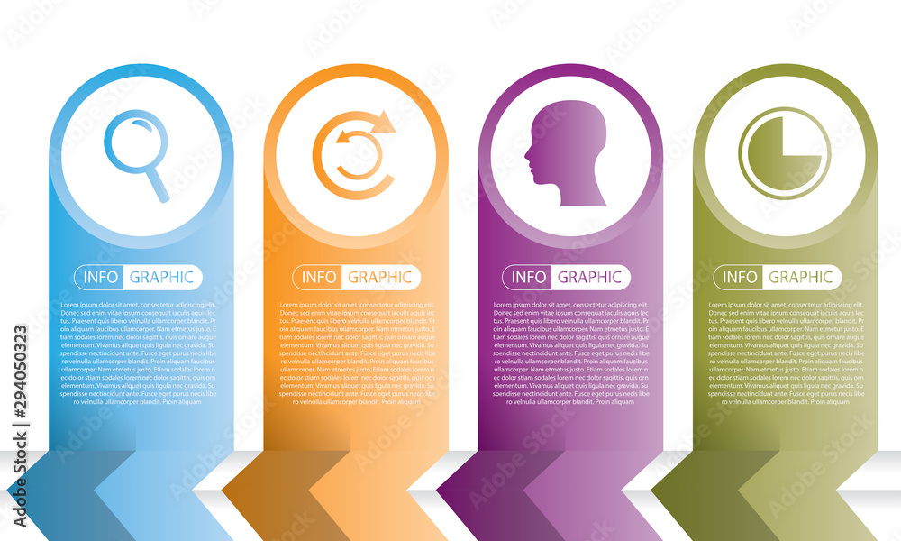 Simple infographic design template. Flat vector illustration for ...