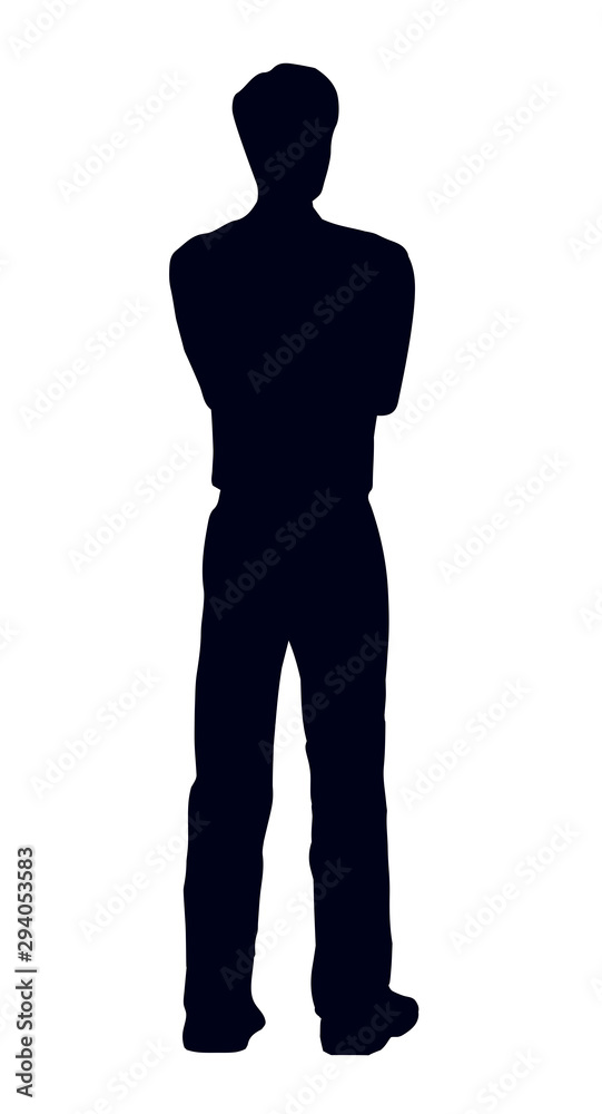 Silhouette Man Standing Back