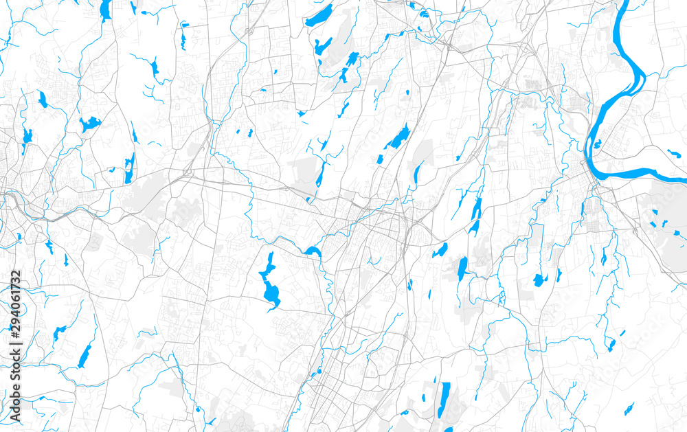 Rich detailed vector map of Meriden, Connecticut, USA Stock Vector ...