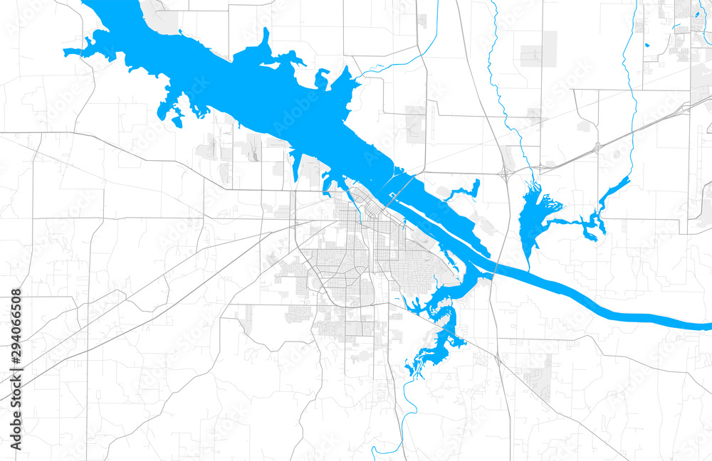 Rich detailed vector map of Decatur, Alabama, USA Stock Vector | Adobe ...