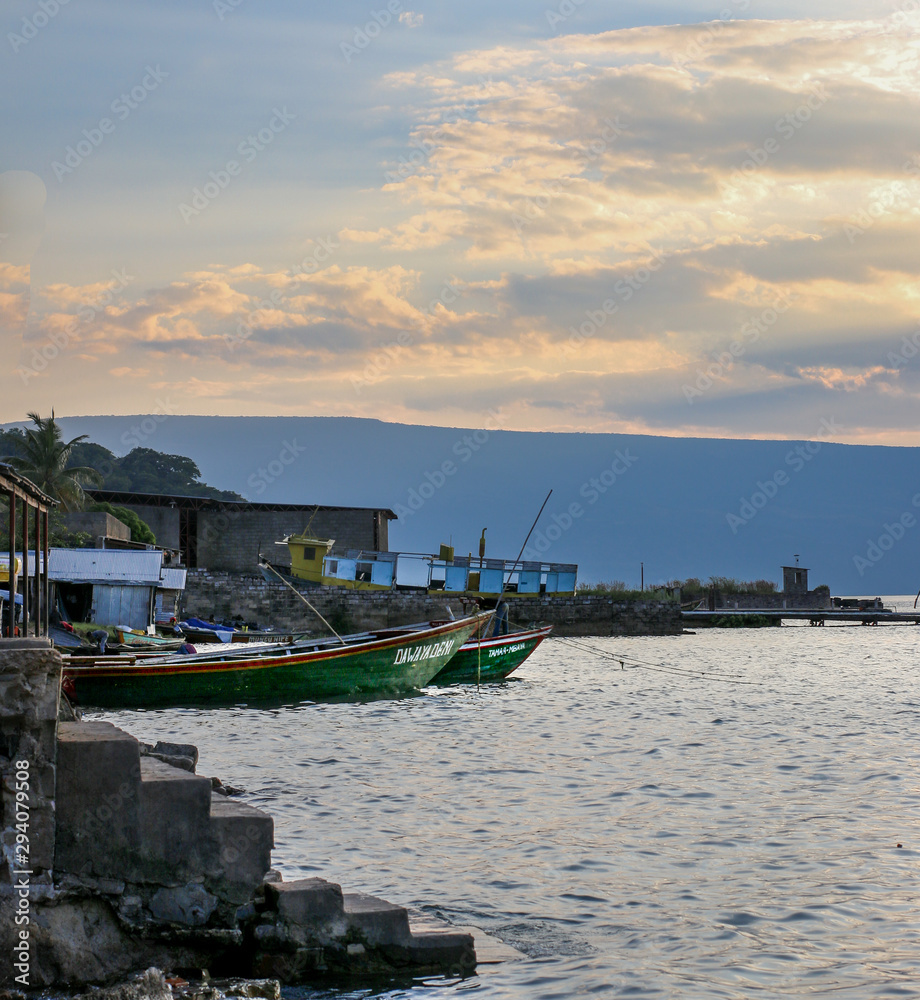 MPULUNGU, NORTHERN PROVINCE, ZAMBIA - 2018. Two Large Tanzanian Trading ...