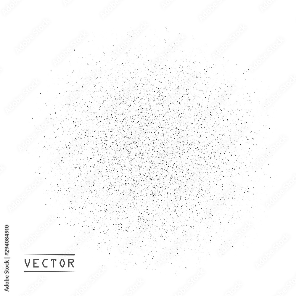 Abstract vector round particles, grains of sand, gradient noise. Grunge ...