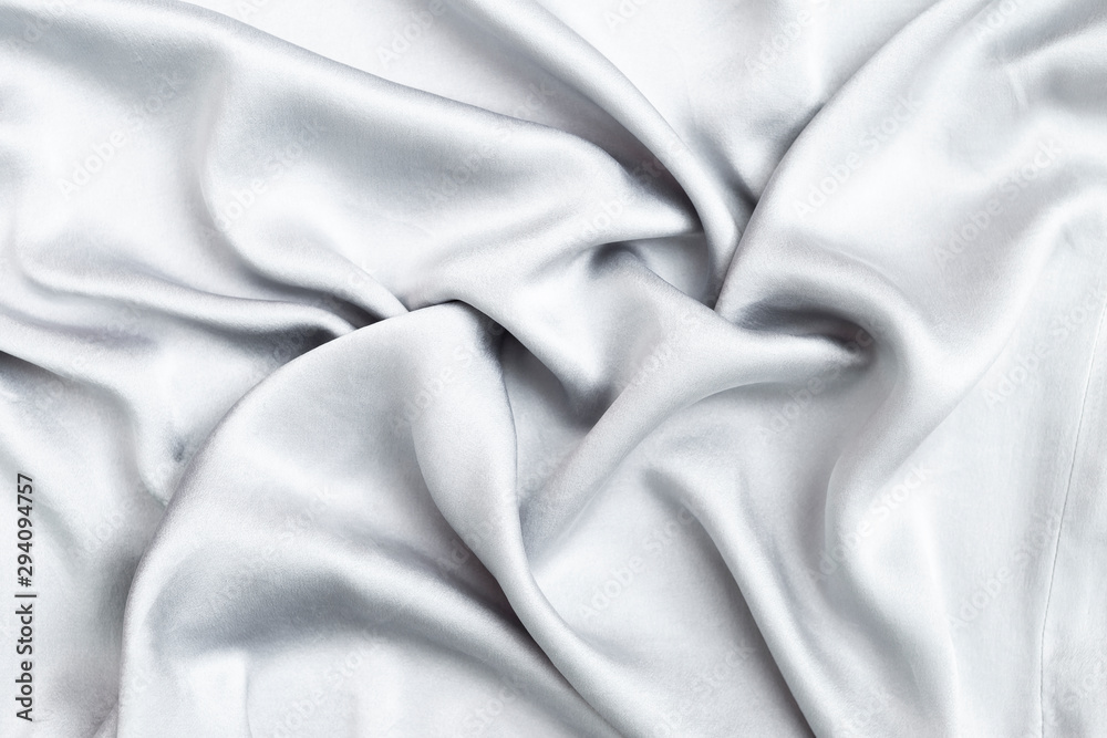 Design shiny grey fabric texture background, blank waving shiny grey ...