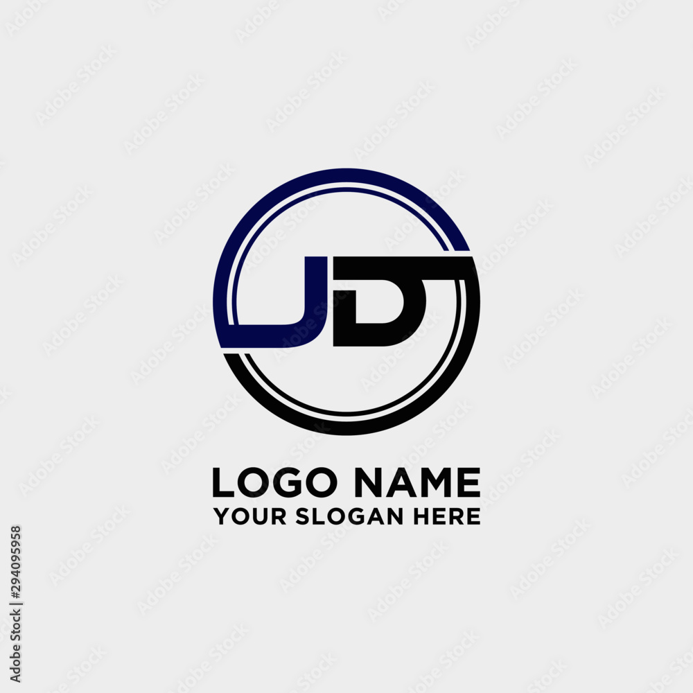Circle logo with the letter JD inside. letters connecting with circles ...