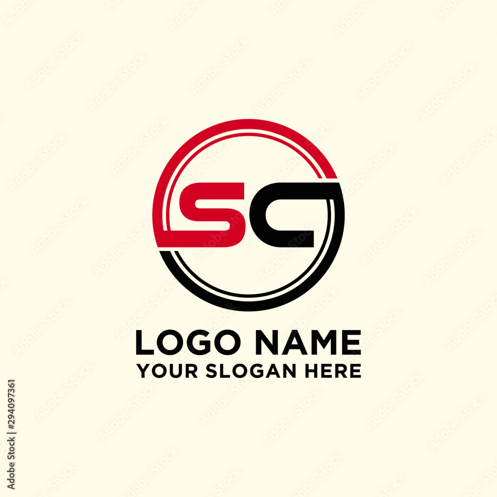 Circle logo with the letter SC inside. letters connecting with circles ...