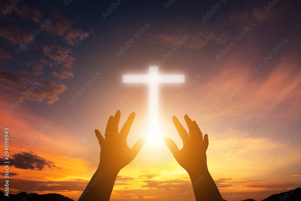 Human hands open palm up worship. Eucharist Therapy Bless God Helping ...