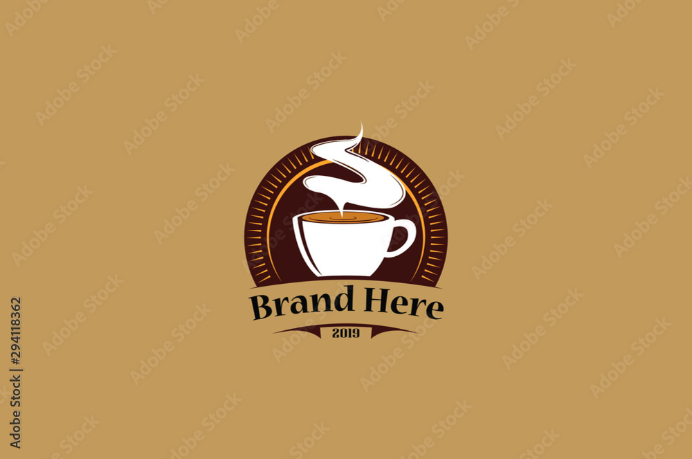 Unique Elegant Amazing Coffee Logo Vector Editable Stock Vector | Adobe ...