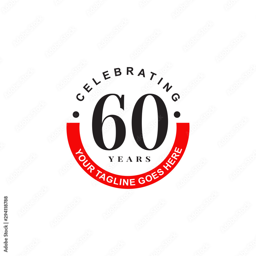 60th years celebrating anniversary icon logo design vector template ...