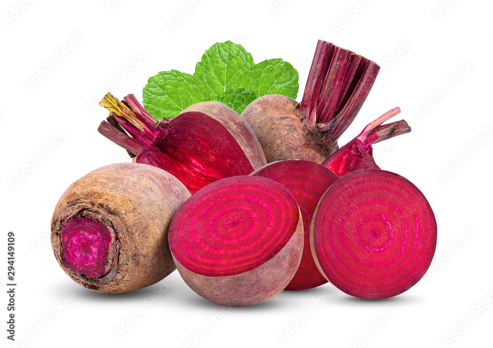beetroot vegetables and a half isolated on white background. full depth of field Stock Photo ...
