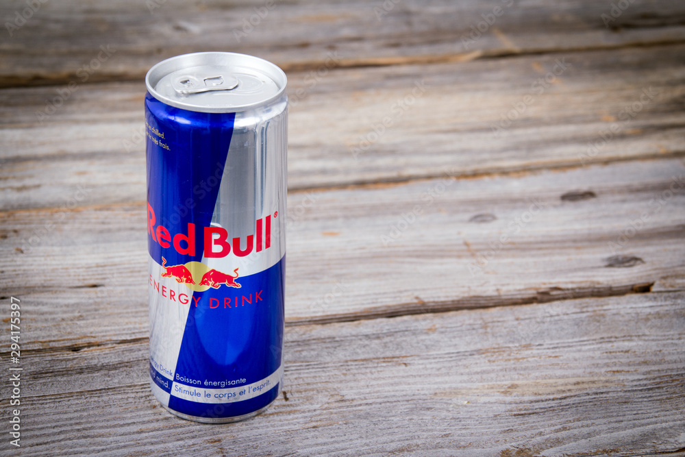 can of Red Bull energy drink Stock Photo | Adobe Stock