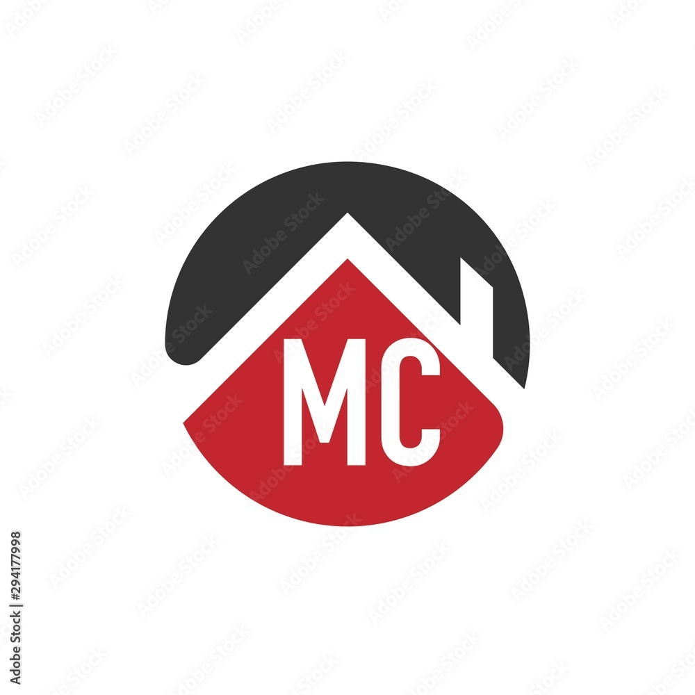 Initial Letter MC Building Logo Vector Design Template. Real Estate ...