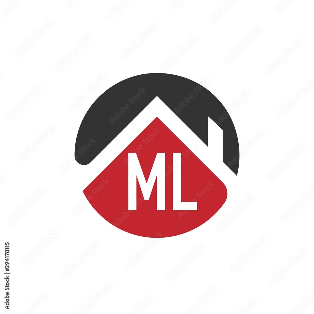 Initial Letter ML Building Logo Vector Design Template. Real Estate ...