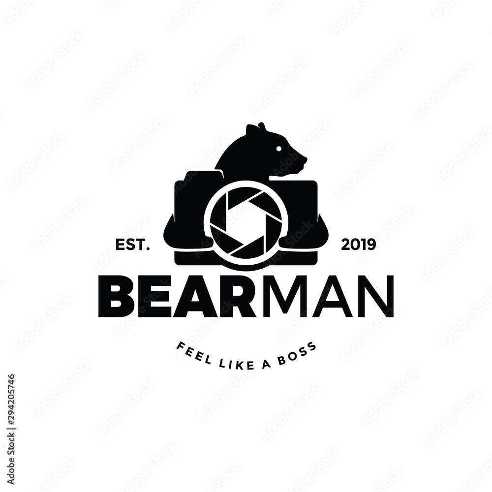 Animal bring lens of camera logo vector. Photographer and videographer ...