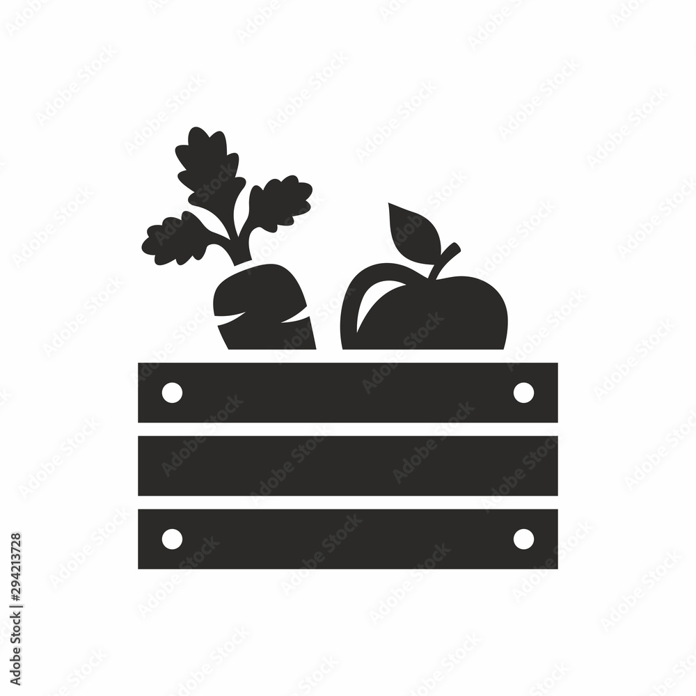Farmer products icon. Vector icon isolated on white background. Stock ...