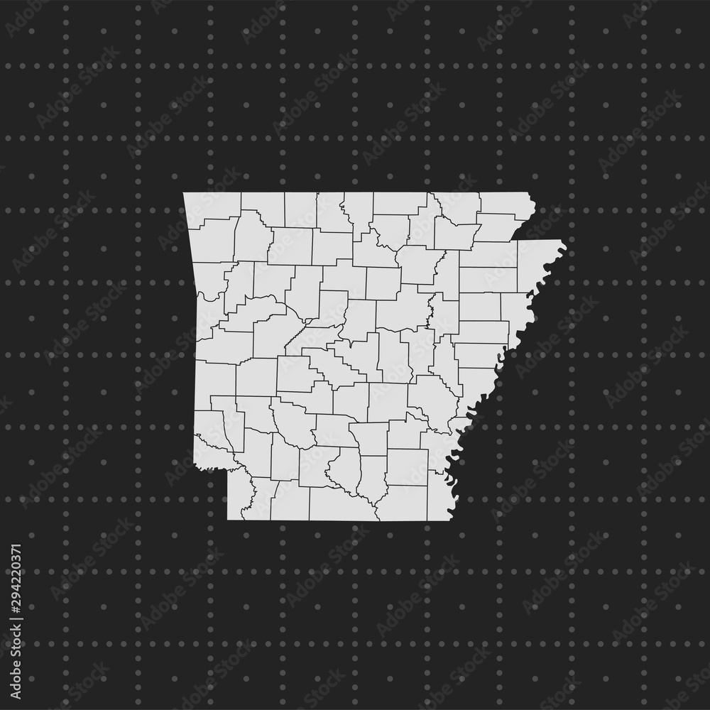 vector illustration map of Arkansas Stock Vector | Adobe Stock