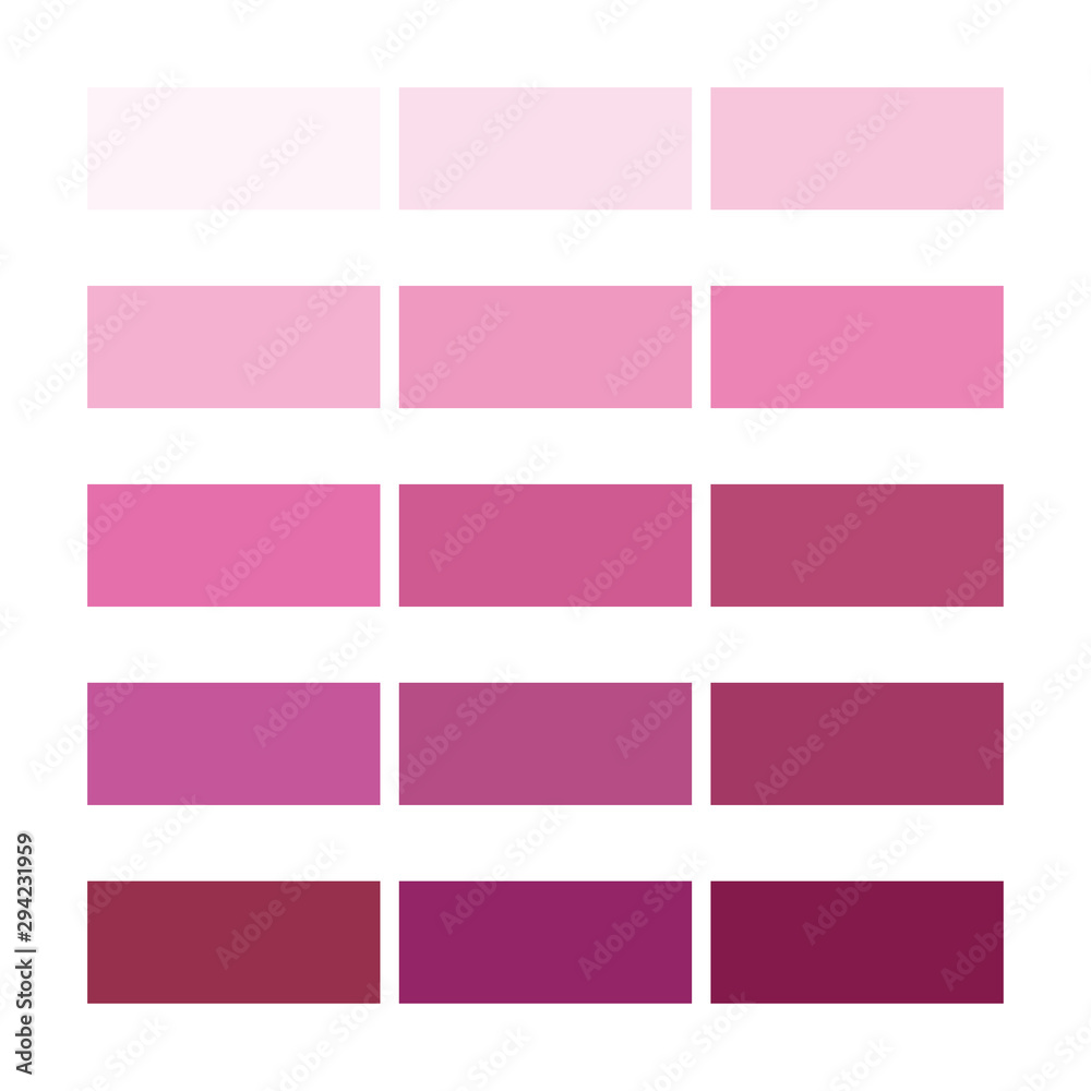 Pink color palette vector illustration Stock Vector | Adobe Stock