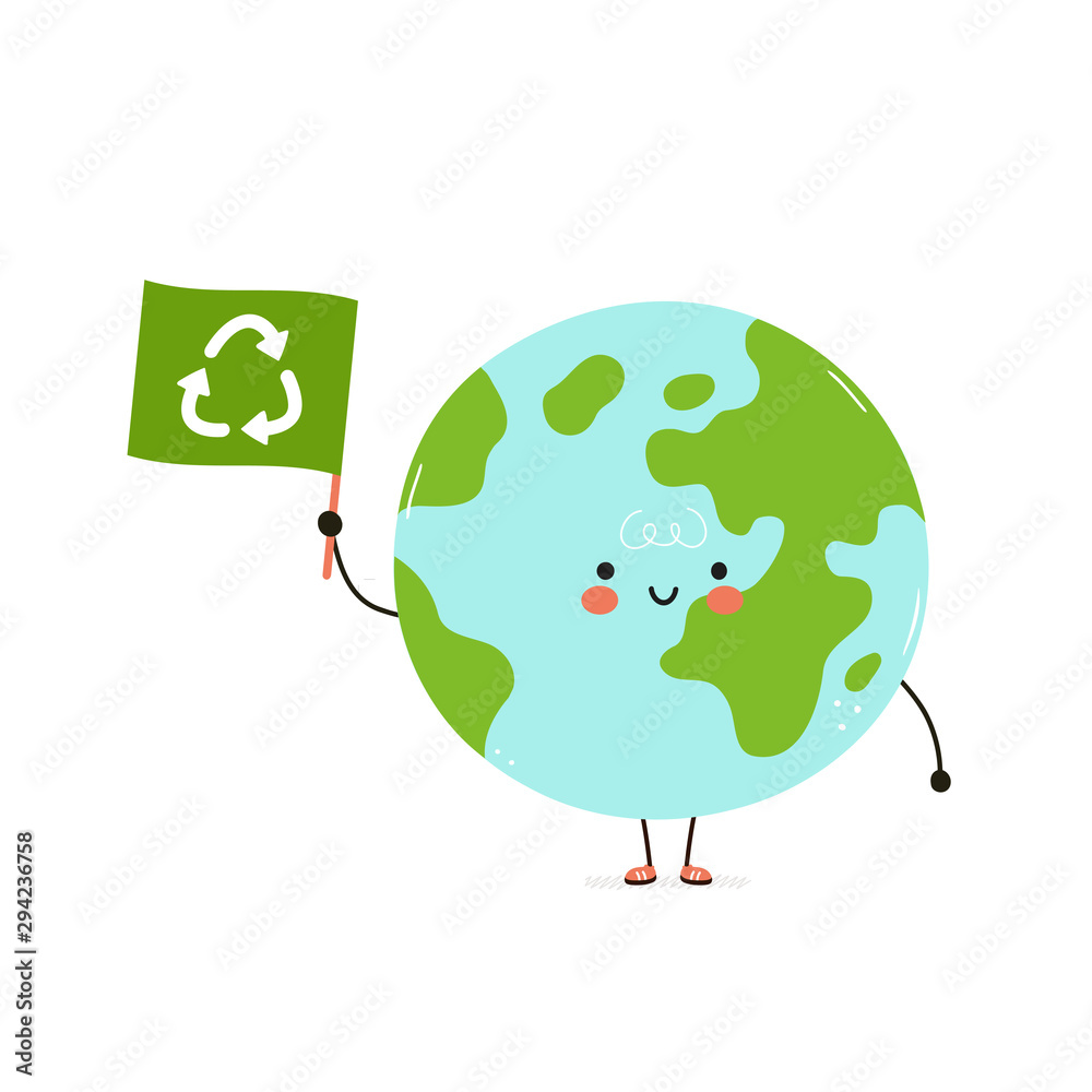 Earth Cartoon Recycle