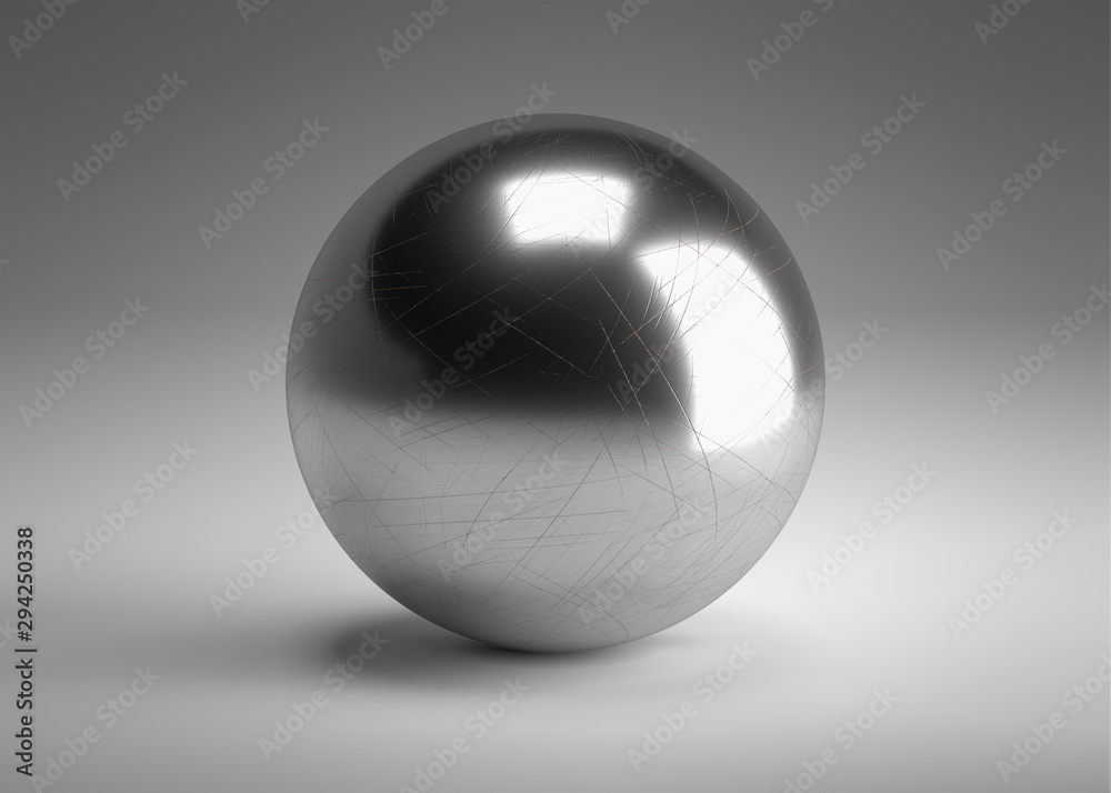 metal ball 3D model. chrom circle 3d render. single bearing 3d image ...