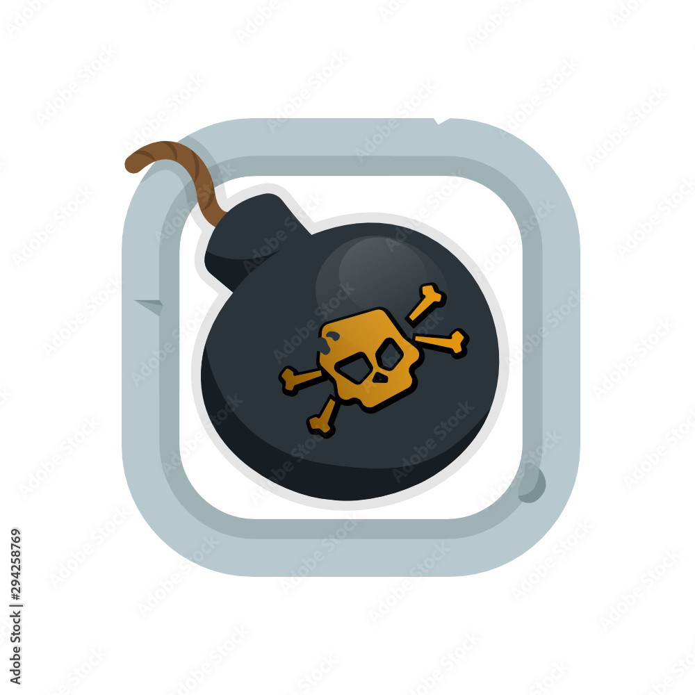 Bomb. Explosion. Dynamite. Bang. Bombshell. Flat Cartoon style vector ...