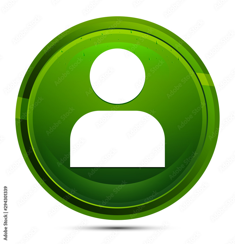 User profile icon glassy green round button illustration Stock Vector ...