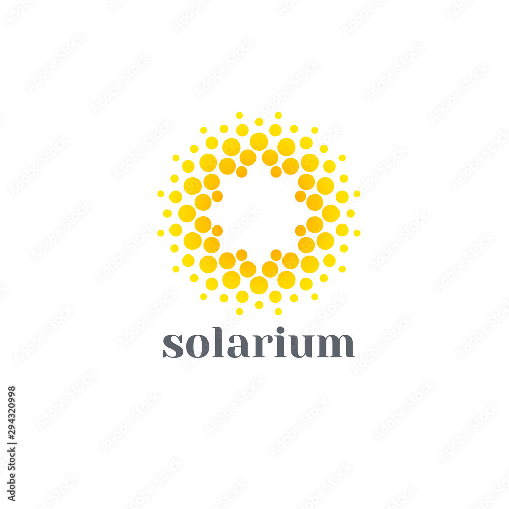 Vector logo design template for solarium. Sun abstract icons. Stock ...