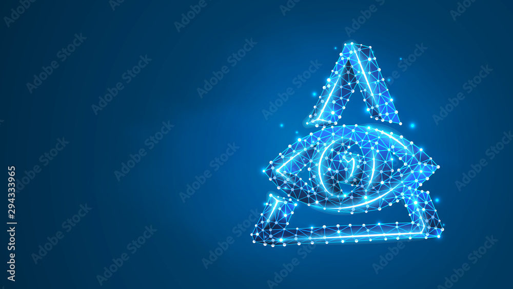 Masons symbol All-seeing eye of God. The eye of Providence in the ...