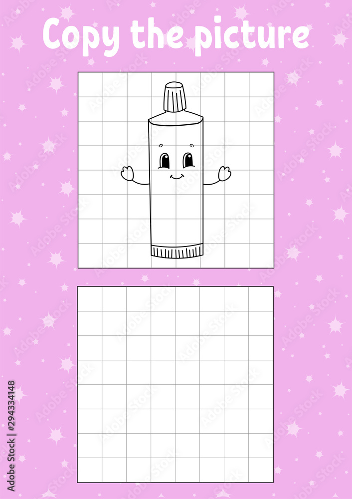 Copy the picture. Coloring book pages for kids. Education developing ...