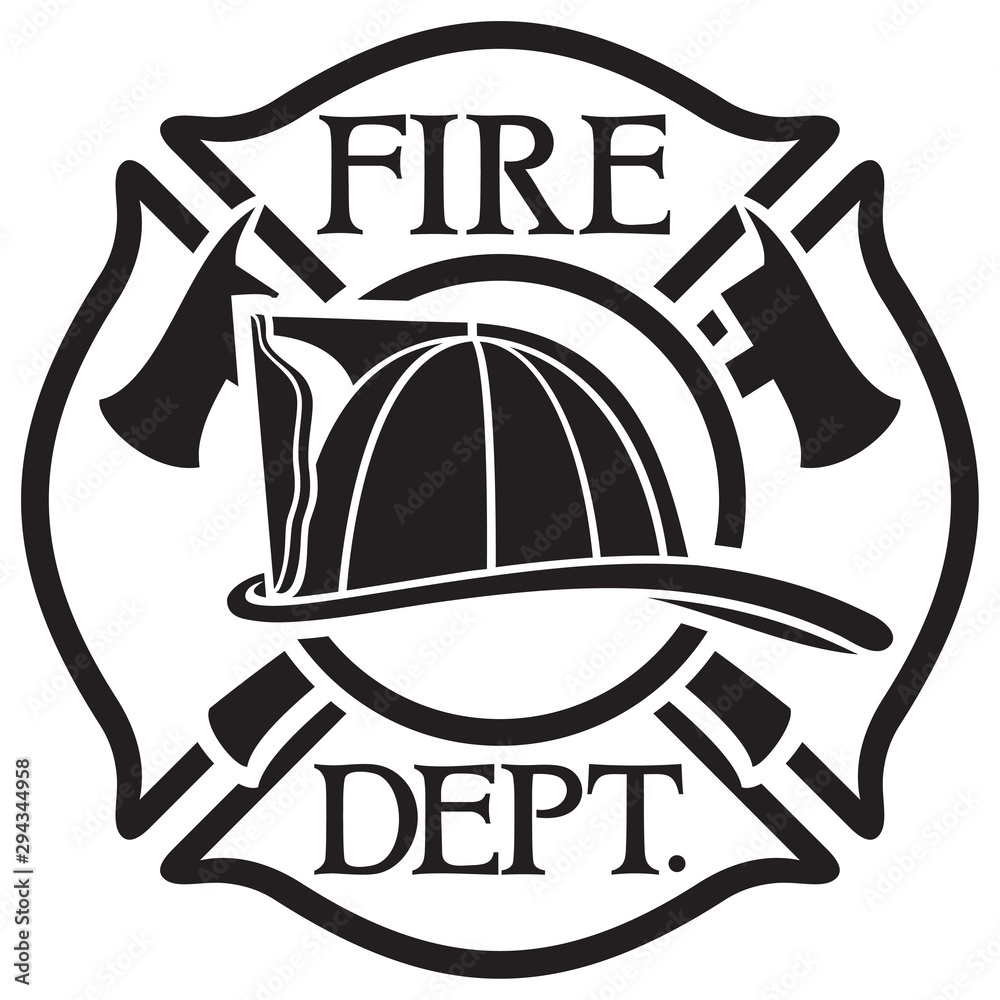 Fire Department or Firefighters Maltese Cross Symbol Stock Vector ...