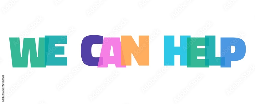 We can help word concept Stock Vector | Adobe Stock