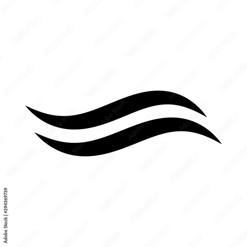 wave swoosh logo icon template, wave swoosh vector element Stock Vector ...