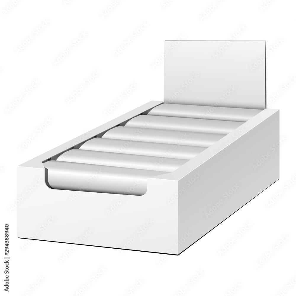 Mockup Display Holder Box Cardboard Filled Blank Empty. Chocolate ...