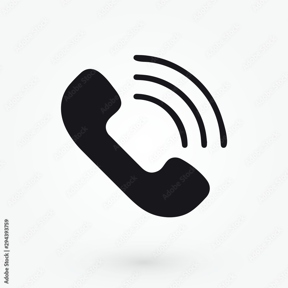 Phone Icon in Trendy Flat Design Style Isolated on White Background ...