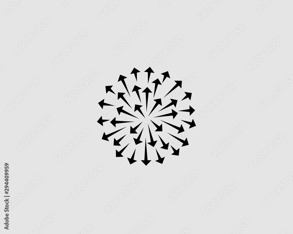 Abstract arrows circle logo icon design modern minimal style ...