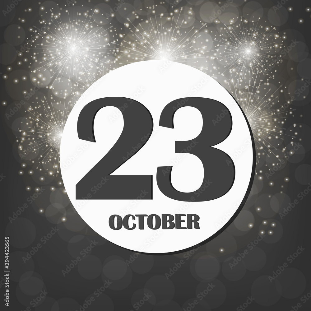 October 23 icon. For planning important day. Banner for holidays and ...