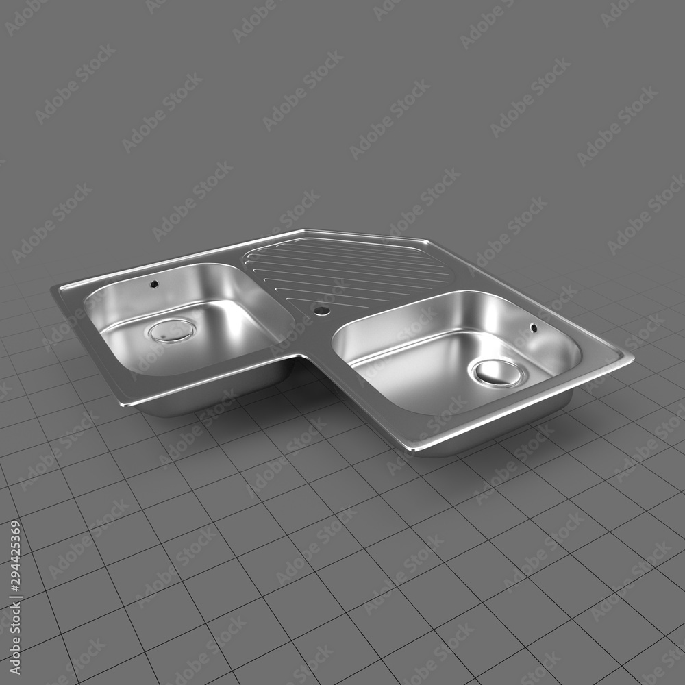 Corner sink Stock 3D asset | Adobe Stock