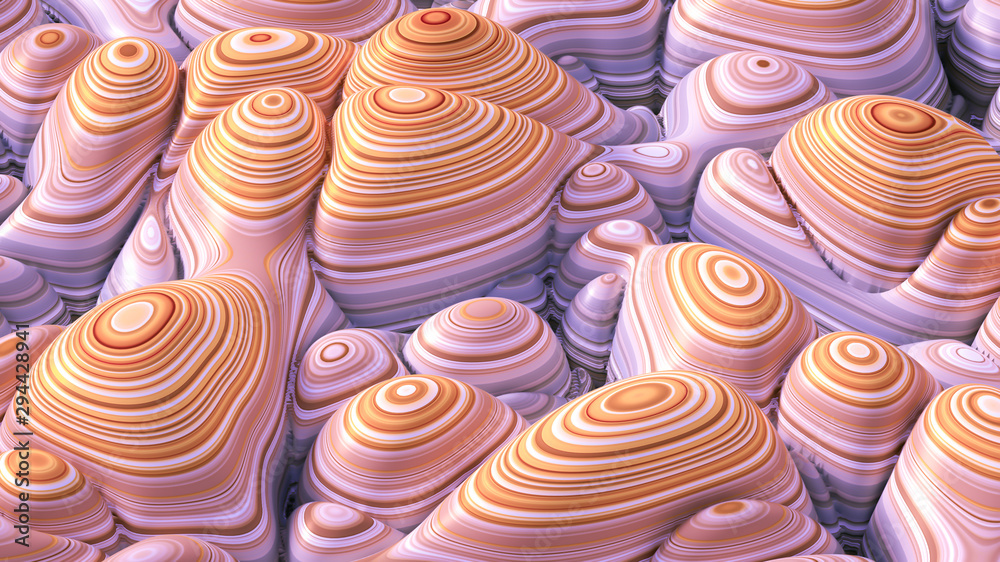 Colorful volumetric abstract background with texture, 3d illustration ...